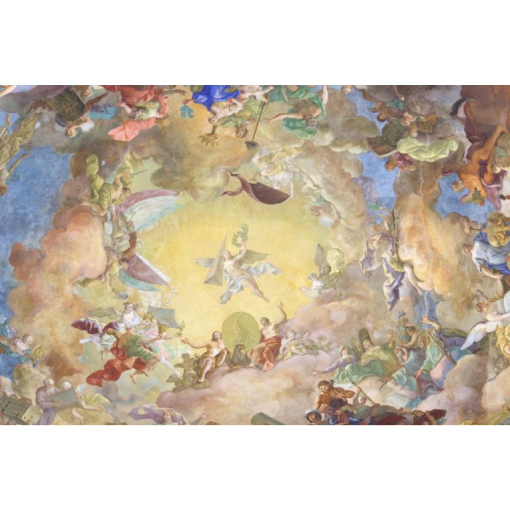 Ceiling painting in the National Library